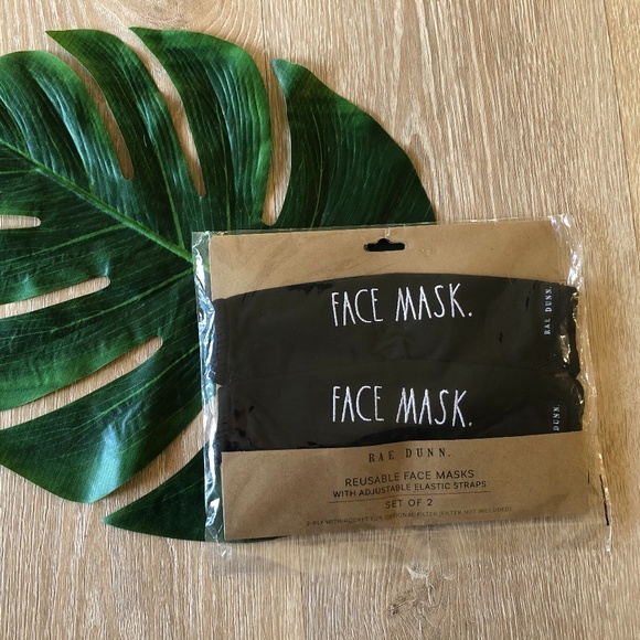 Rae Dunn | Accessories | Rae Dunn Reusable Face Mask Set Of 2 | Poshmark